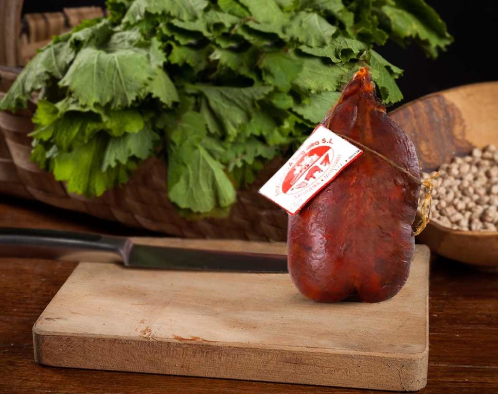 Chorizo Gordo de cabazo envasado - Embutidos A Salgueira